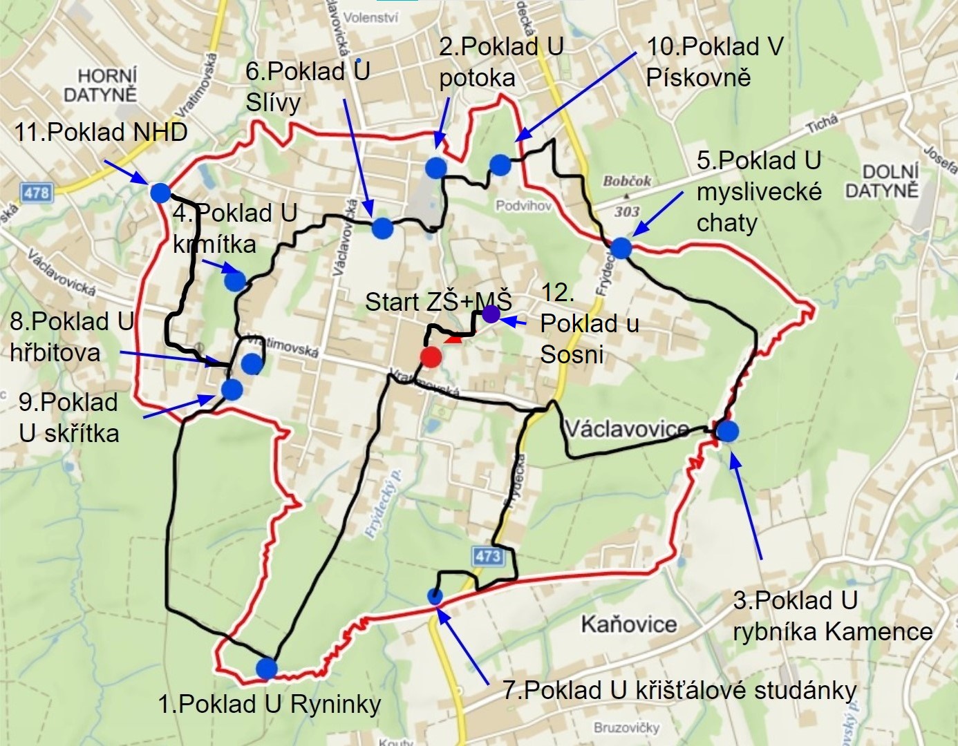 SEZNAM UKRYTÝCH POKLADŮ :: vaclavovickepoklady